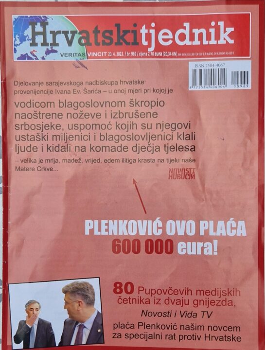 HND: Tekstovi Hrvatskog tjednika nisu novinarstvo! To je huškanje na ... HND: Tekstovi Hrvatskog tjednika nisu novinarstvo! To je huškanje na ...