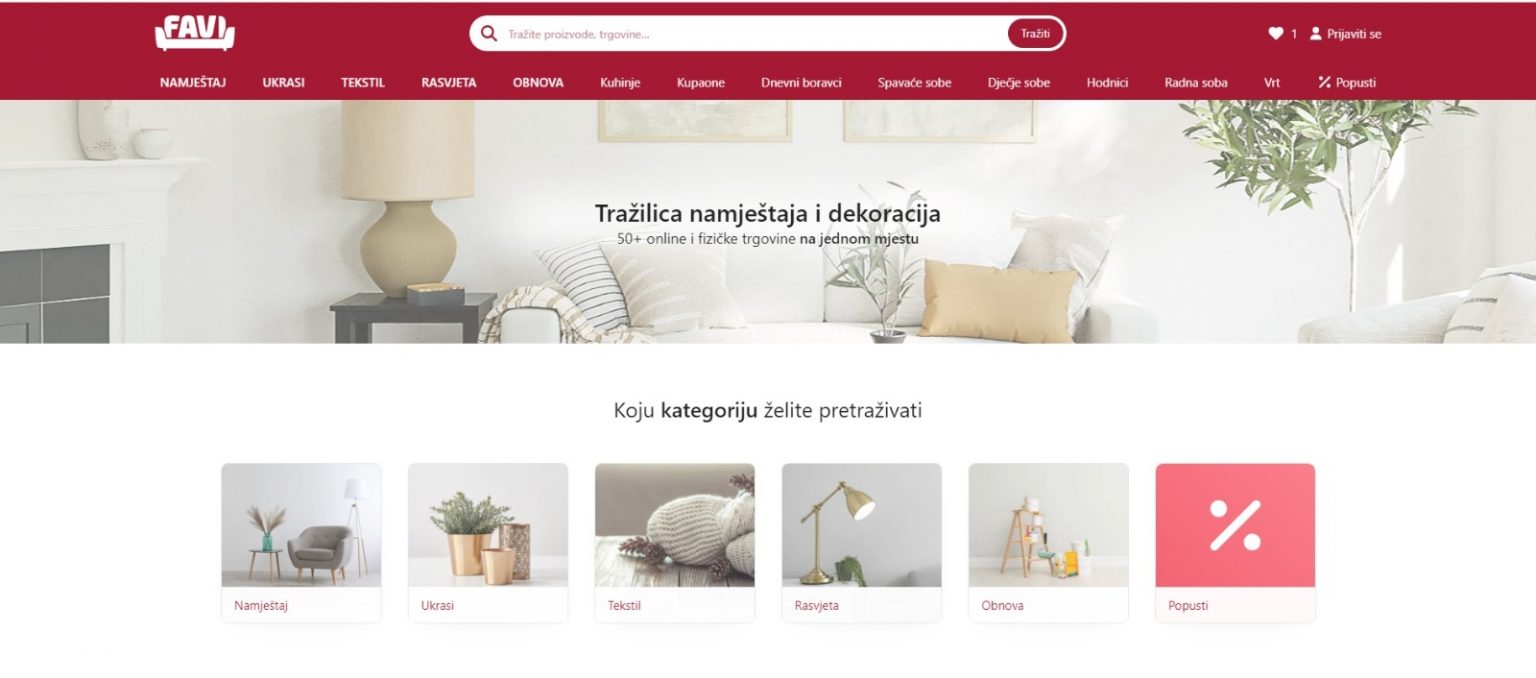 FAVI: Nova dimenzija kupovine namještaja s vodećom europskom tražilicom