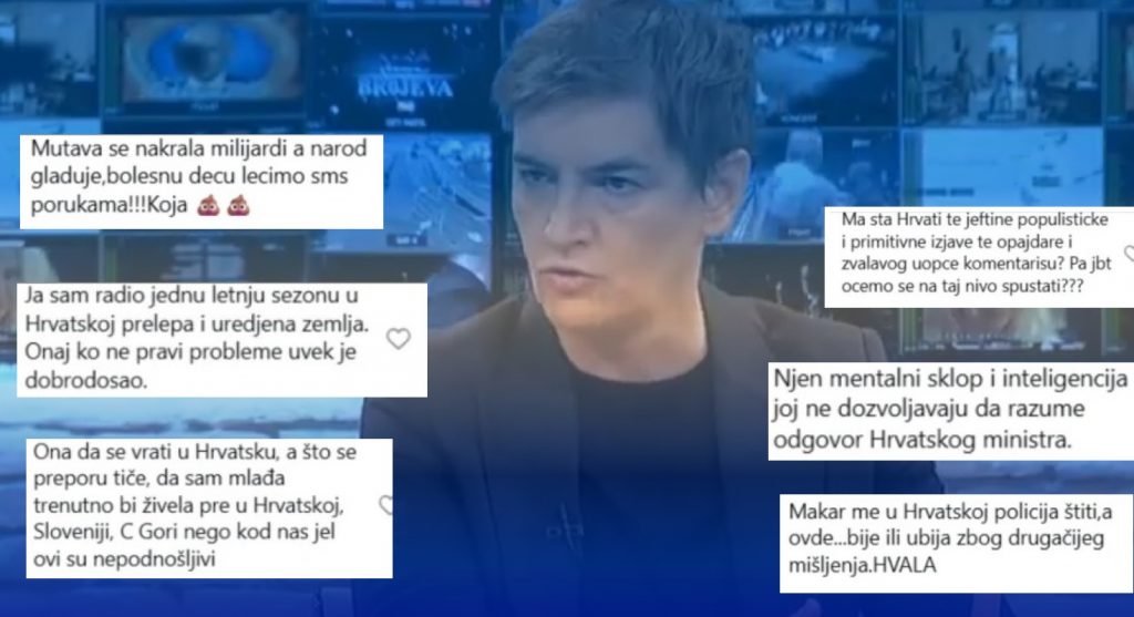 Srbi u komentarima pokopali Brnabić: “Ne seri, Brnaba. Hrvati su ...